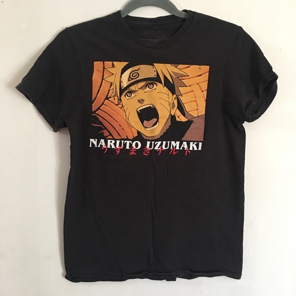 Naruto | Shirts | Bogo Vintage Naruto Uzumaki Black Short Sleeve Anime ...